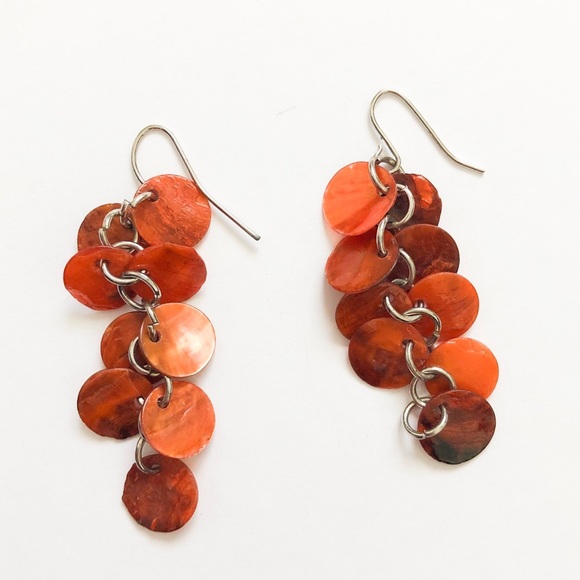 Jewelry | Rustscarlet Beaded Dangly Earrings | Poshmark